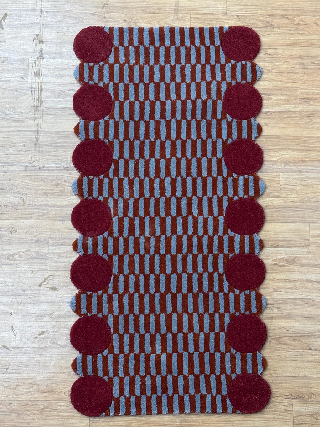 Modern Multicolor Hand Tufted Rug Runner 100% Wool Handmade Area Rug ...