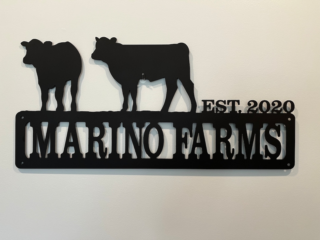 Custom Family Farm Sign, Steel Business Logo Sign - Etsy