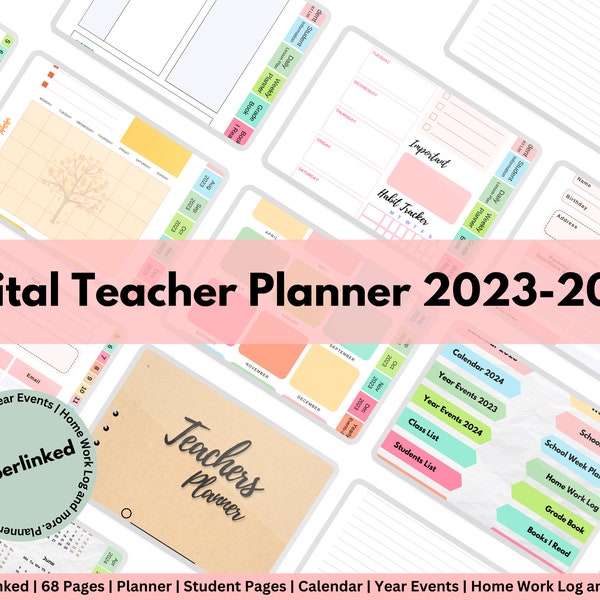 2023 2024 Teacher Planner - Etsy