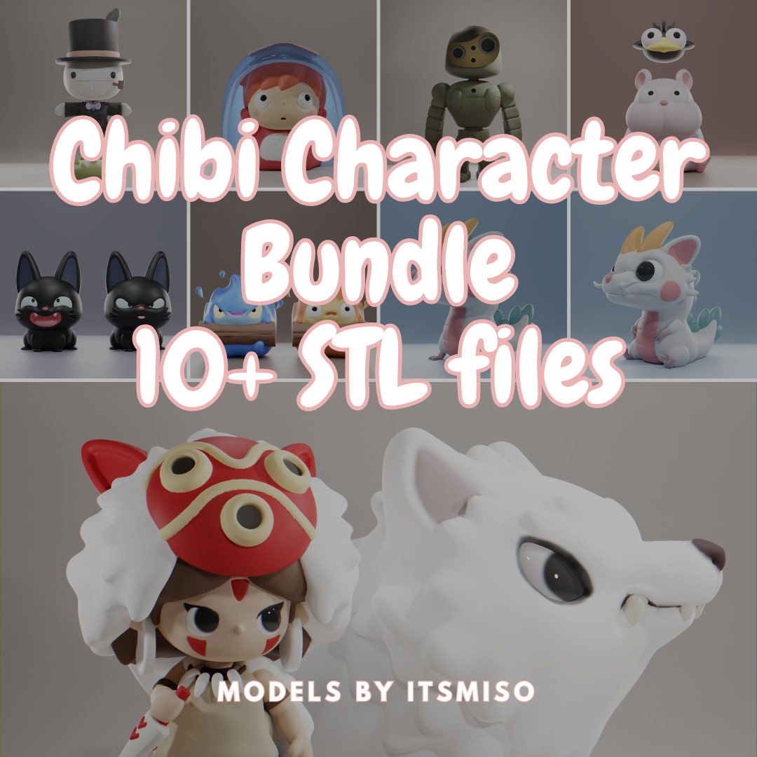 Itsmiso 3D Printable STL File - Chibi Character Bundle 10+ STL Files - Etsy