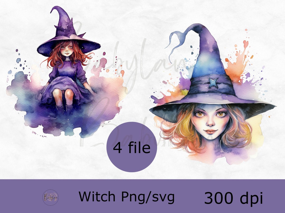 Witch Svg Bundle, Cute Witch Clipart, Halloween Girl Png, Wickedly Cute ...