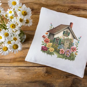 Floral House Svg, Houses Svg Bundle, Flower Cottage Png, Home Sweet ...