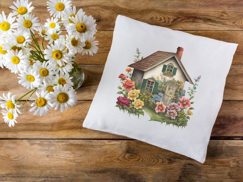 Floral House Svg, Houses Svg Bundle, Flower Cottage Png, Home Sweet ...