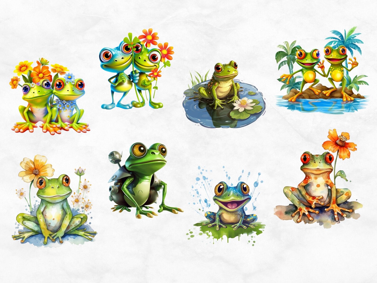 Frog Svg Bundle, Cute Frog Svg, Froggy Clipart, Animal Wildlife Png ...
