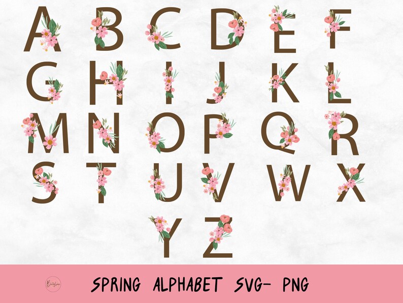 Floral Alphabet, Floral Letter Png, Initials Clip Art, Flowers Letter ...