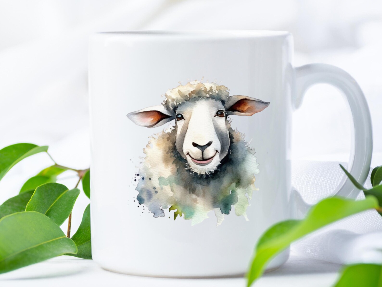 Watercolor Sheep Svg Bundle, Baby Sheep Set Clipart, Watercolor Farm ...