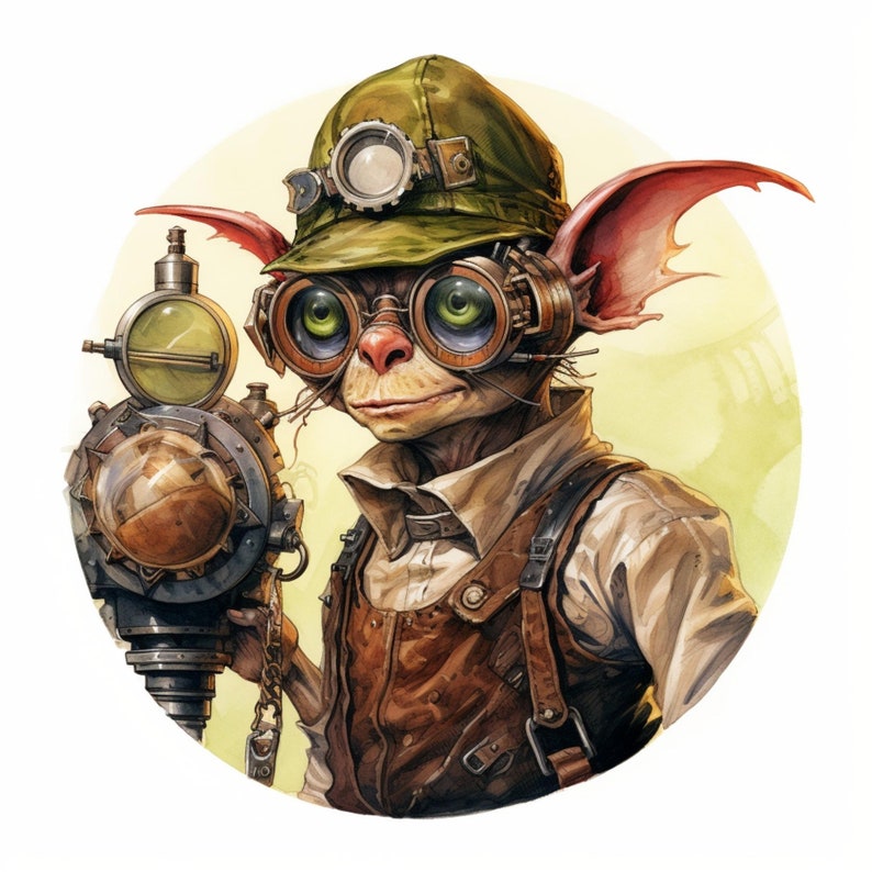 Steampunk GOBLINS Clipart Bundle Steampunk Art Illustrations - Etsy
