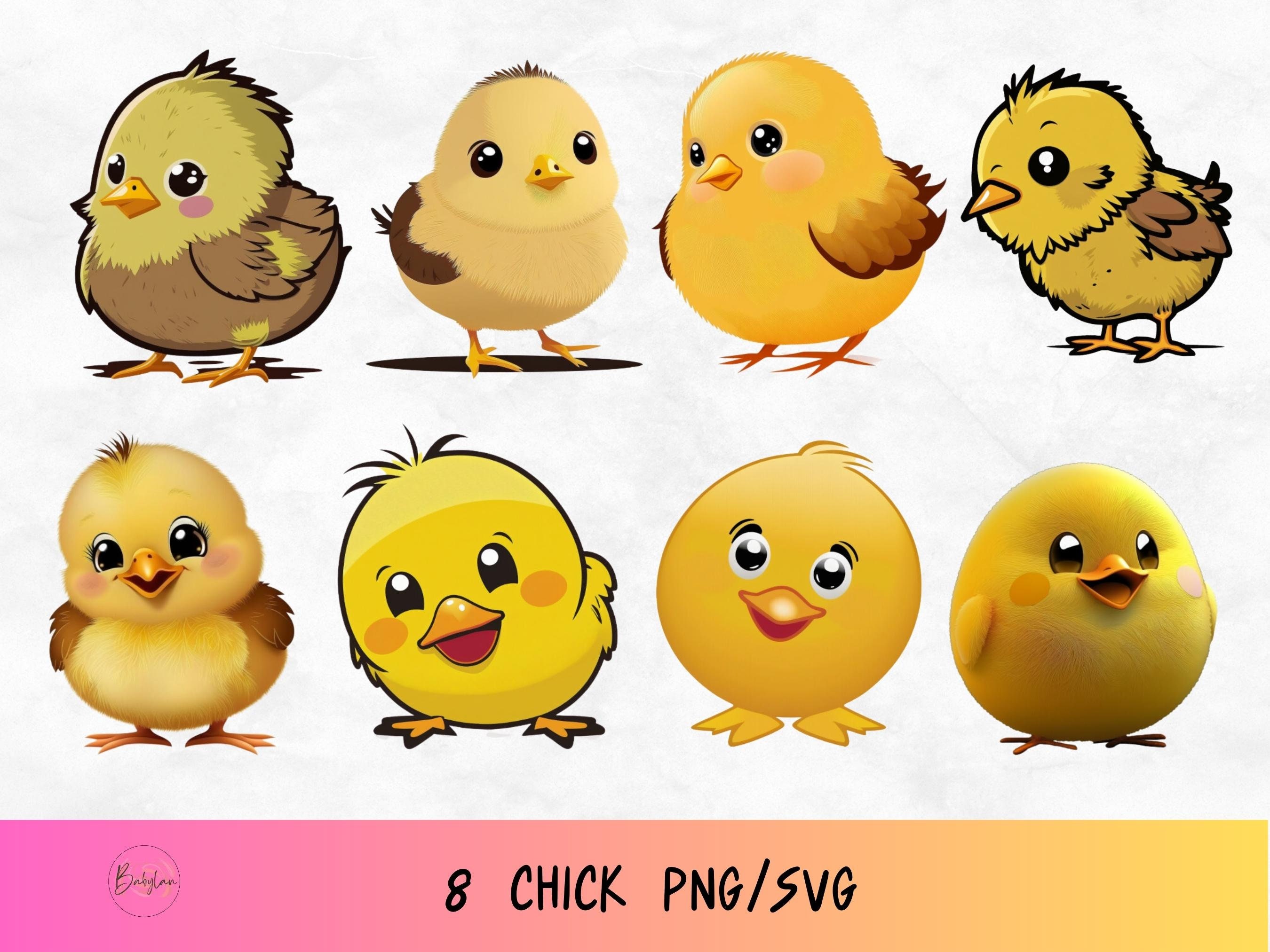 Chick Svg Bundle, Cute Chick Svg, Chicken Silhouette Png, Funny Chicken ...