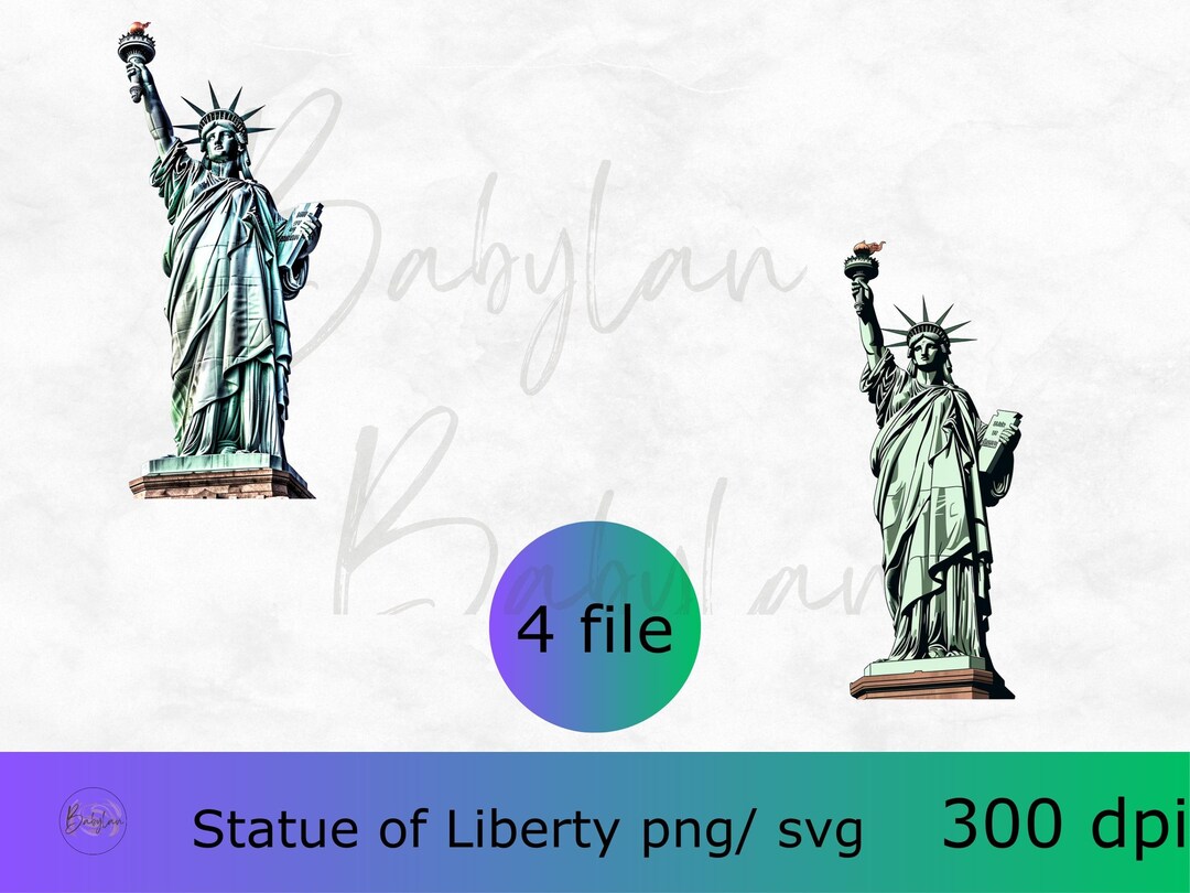 Statue of Liberty Svg Bundle, Cute Monument Clip Art, US Lovers Png ...