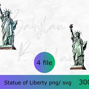 Statue of Liberty Svg Bundle, Cute Monument Clip Art, US Lovers Png ...