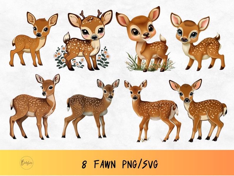 Rehkitz svg Bundle, süße Rehkitz svg, afrikanische Wildtiere, Safari ...