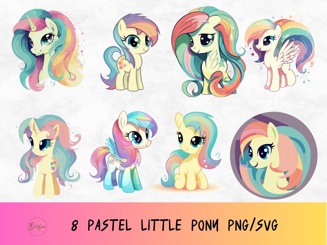 Little Pony Svg, Cute My Little Pony Png, Colored Unicorn Svg, Wildlife ...