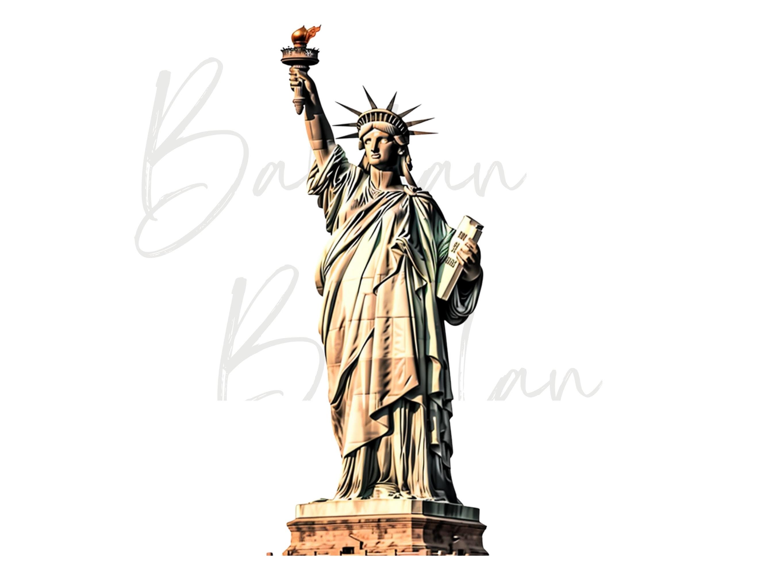 Statue of Liberty Svg Bundle, Cute Monument Clip Art, US Lovers Png ...