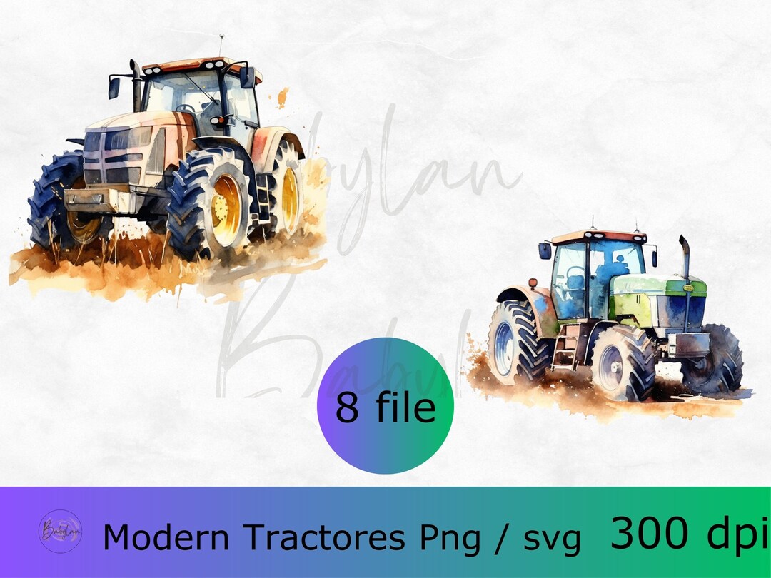 Tractor Svg Bundle, Farm Vehicle Clip Art, Agricultural Machinery ...