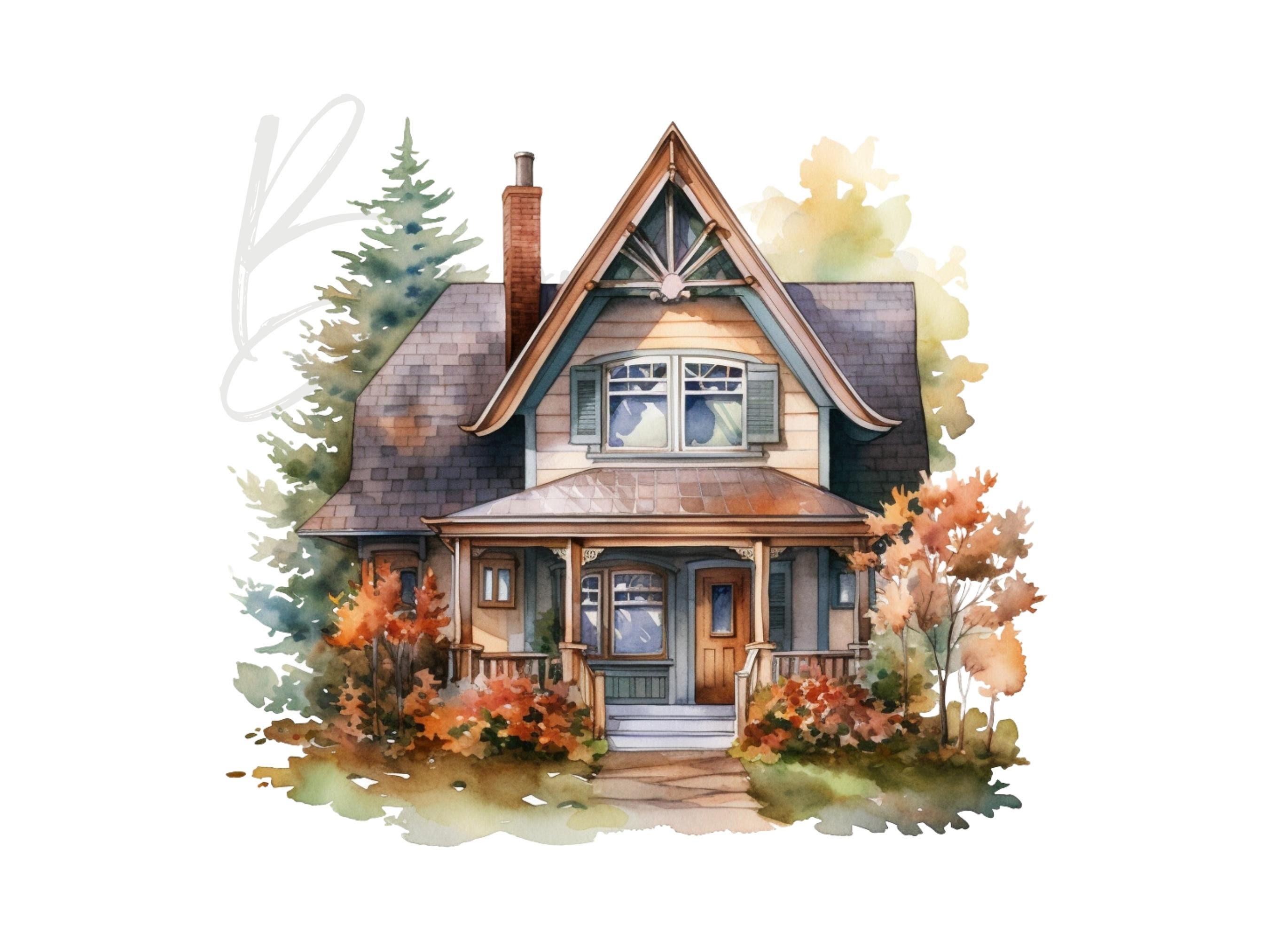 Cozy House Svg, Houses Svg Bundle, Flower Cottage Png, Home Sweet Home ...