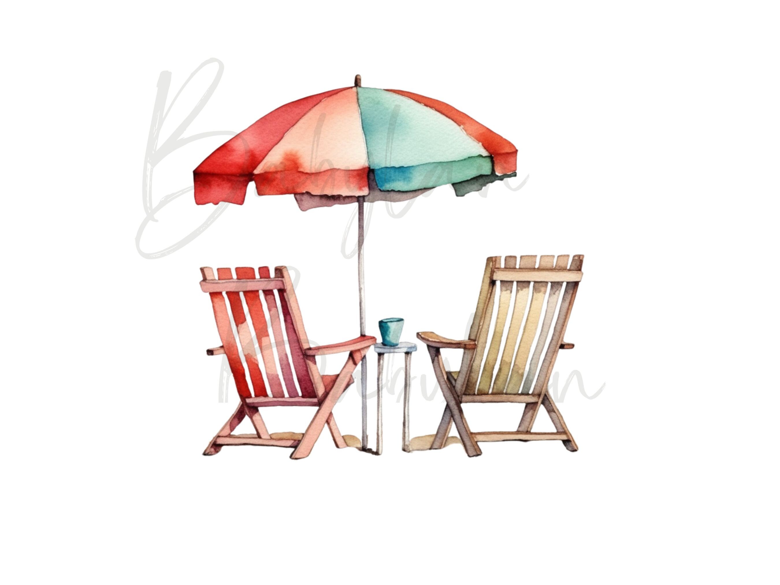 Beach Umbrella Svg Bundle, Summer Beach Clipart, Tropical Umbrella ...
