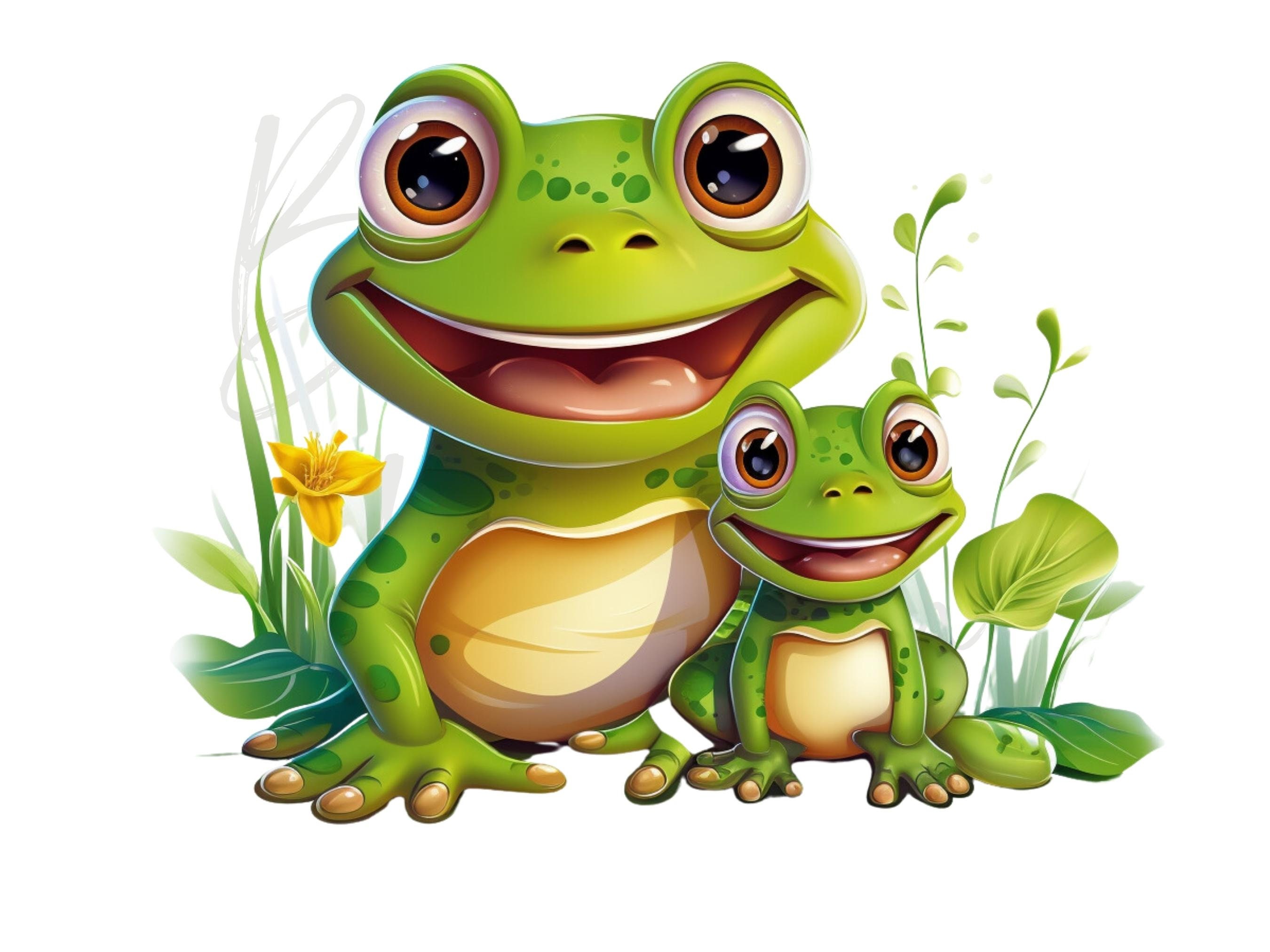 Frog Svg Bundle, Cute Frog Svg, Froggy Clipart, Animal Wildlife Png ...