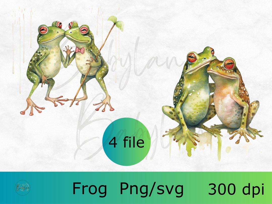 Frog Svg Bundle, Cute Frog Svg, Froggy Clipart, Animal Wildlife Png ...