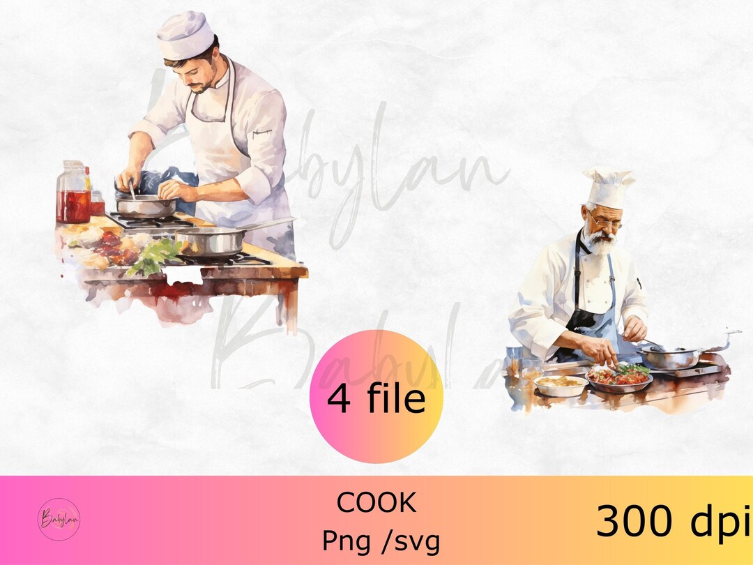 Cook Svg Bundle, Culinary Clip Art, Kitchen Craft Graphics, Chef ...