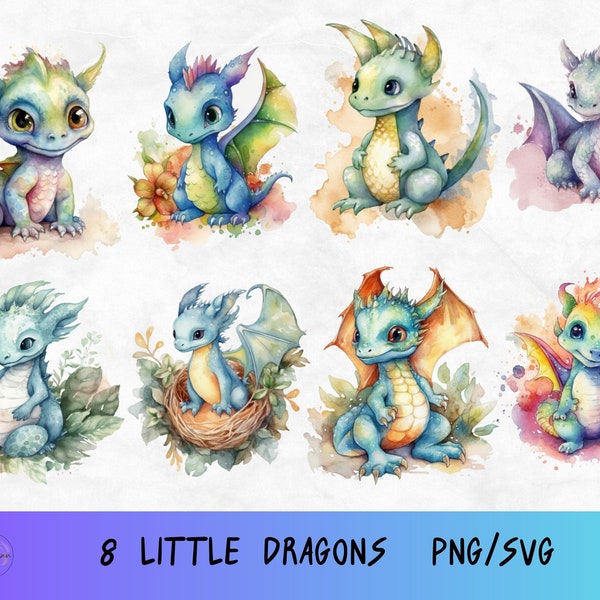Cartoon Dragon - Etsy