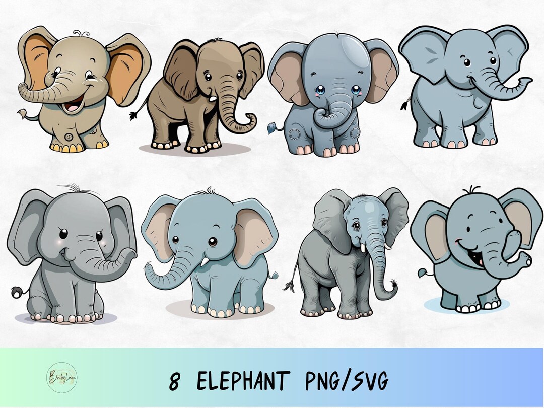 Elephant Svg Bundle, Cute Elephant Svg, African Wildlife, Safari Theme ...