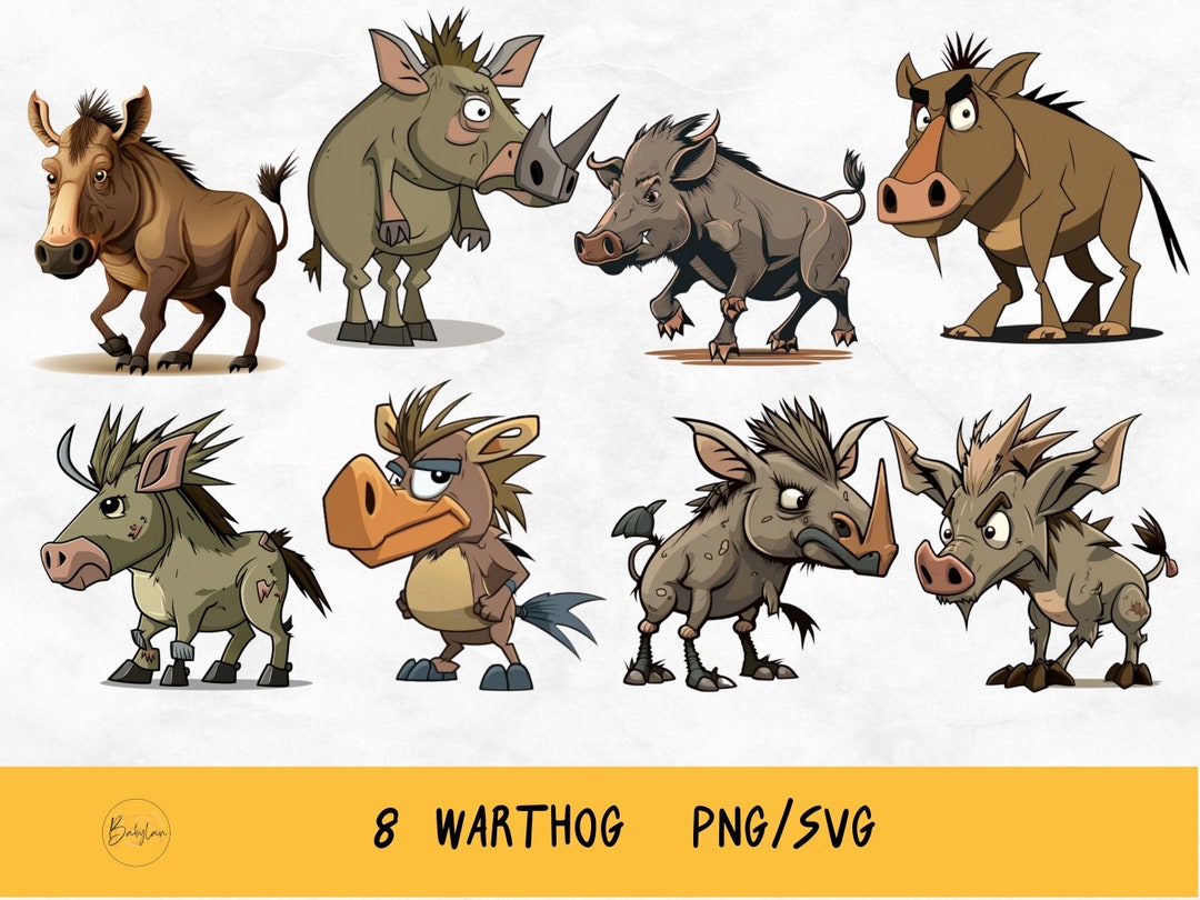Warthog Svg Bundle, Cute Warthog Svg, Pumbaa Png, Hakuna Matata Design ...