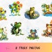 Frog Svg Bundle, Cute Frog Svg, Froggy Clipart, Animal Wildlife Png ...