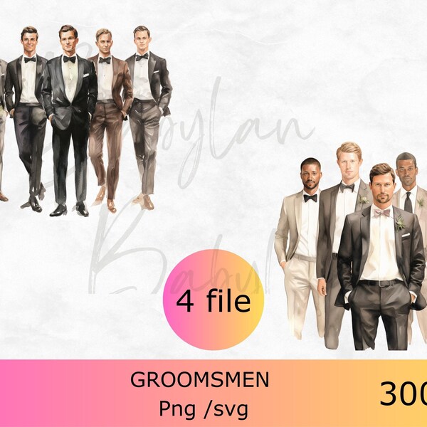 Groomsmen Clip Art - Etsy