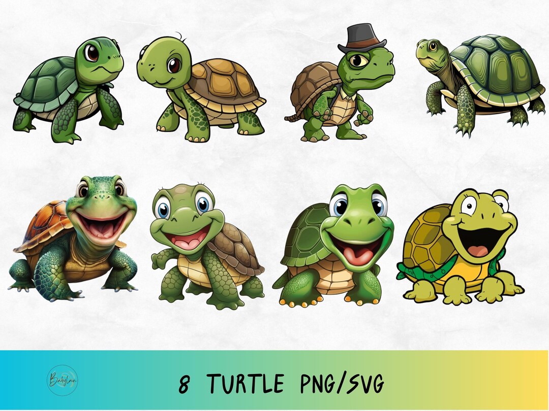 Turtle Svg Bundle, Cute Turtle Svg, African Wildlife, Safari Theme ...