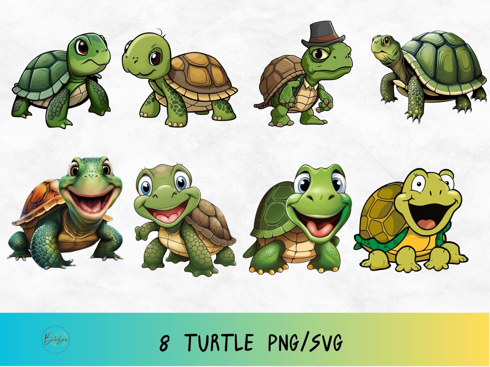 Turtle Svg Bundle, Cute Turtle Svg, African Wildlife, Safari Theme ...