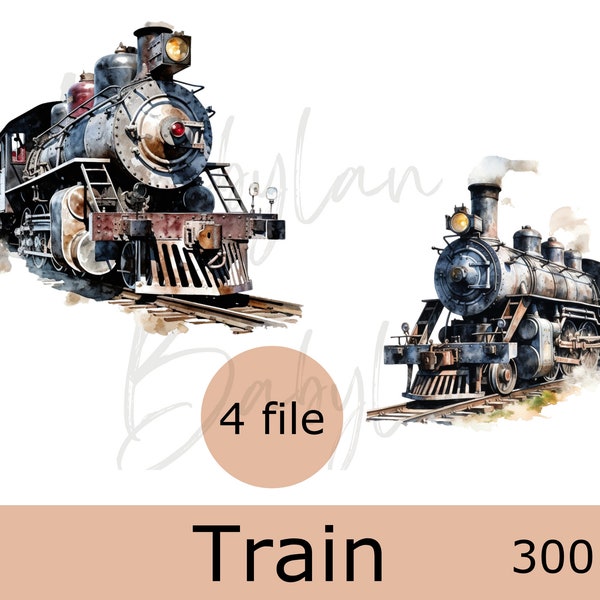 Steam Engine Clip Art - Etsy