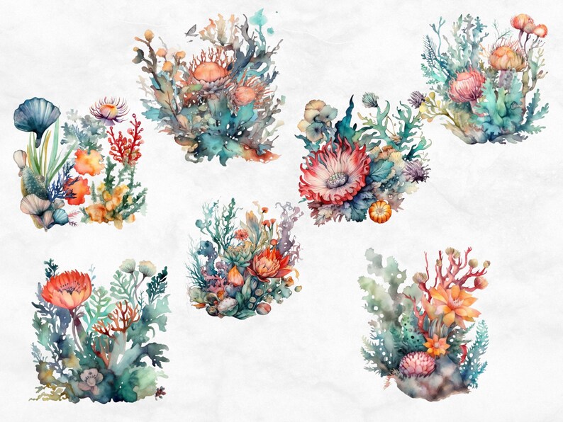 Coral Reef Svg, Seaweed Png, Ocean Svg, Underwater Plant Png ...