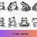 Frog Svg Bundle, Cute Frog Svg, Froggy Clipart, Animal Wildlife Png ...