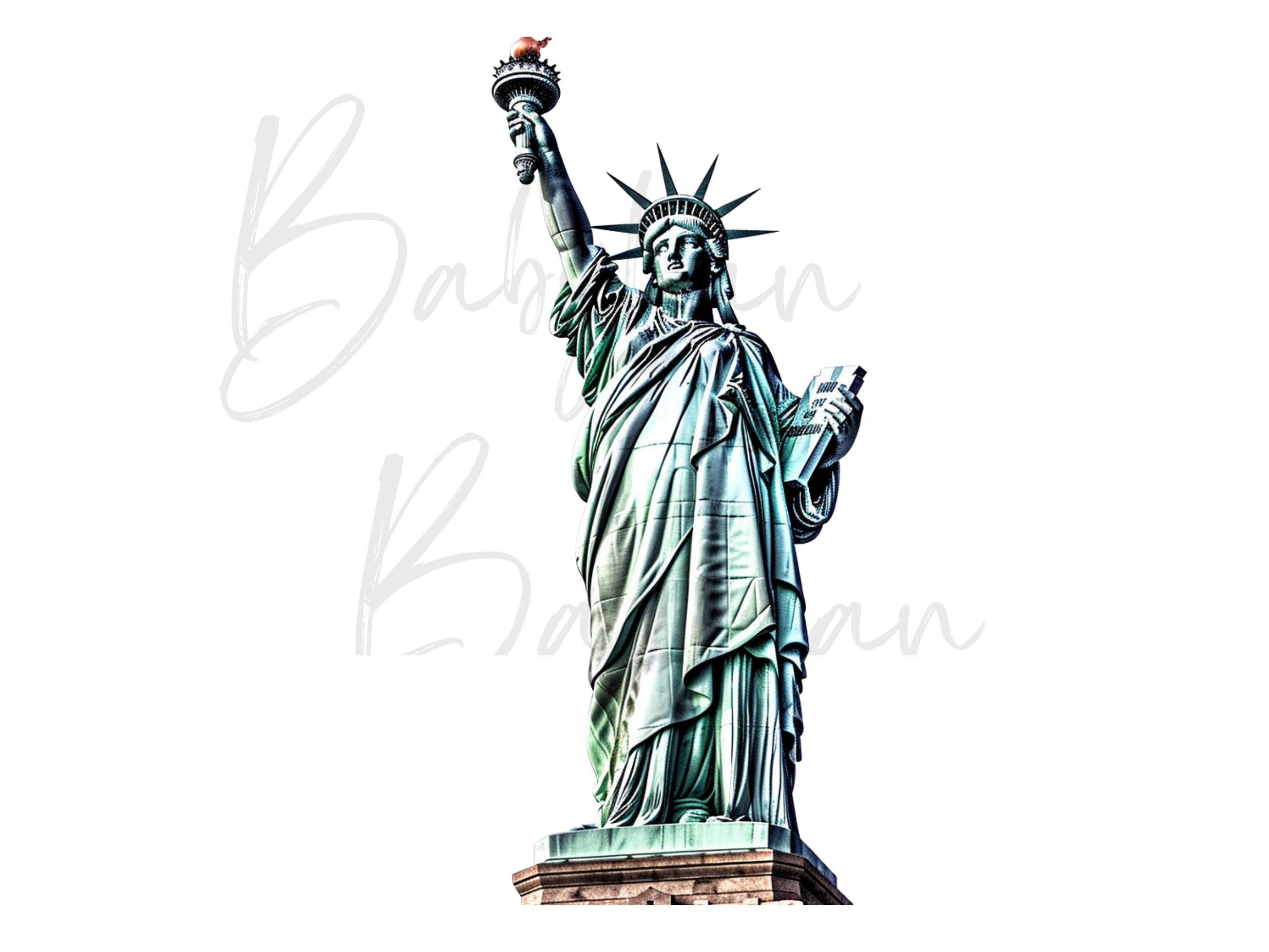 Statue of Liberty Svg Bundle, Cute Monument Clip Art, US Lovers Png ...