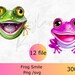 Frog Svg Bundle, Cute Frog Svg, Froggy Clipart, Animal Wildlife Png ...
