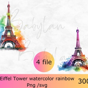 Eiffel Tower Svg Bundle, Cute Monument Clip Art, France Lovers Png ...