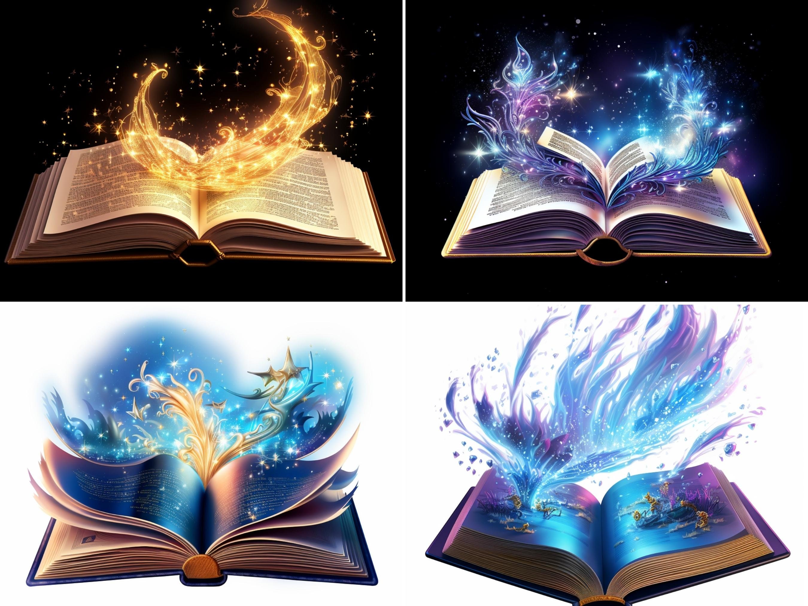 Magic Book Clipart Bundle Fairytale Book Png Fantasy Clipart - Etsy