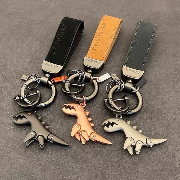 Dinosaur Keychain - Etsy