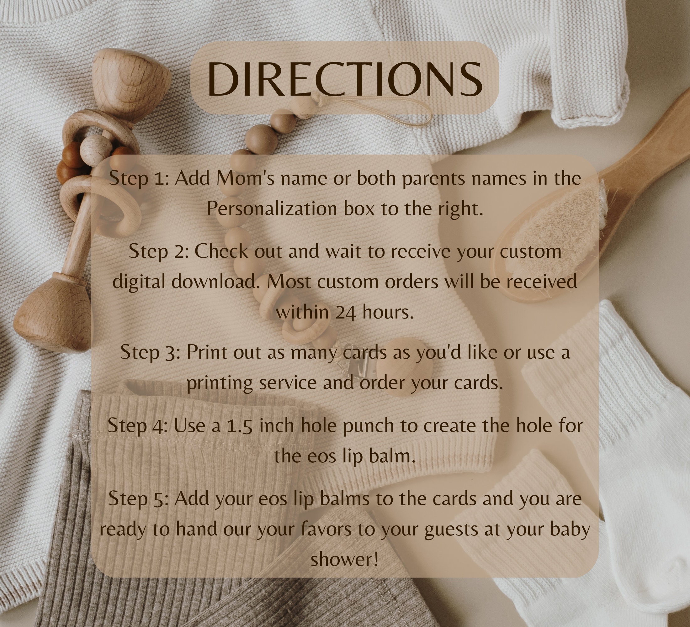 Eos Lip Balm Baby Shower Favor Eos Favor Eos Baby Shower Card Eos ...