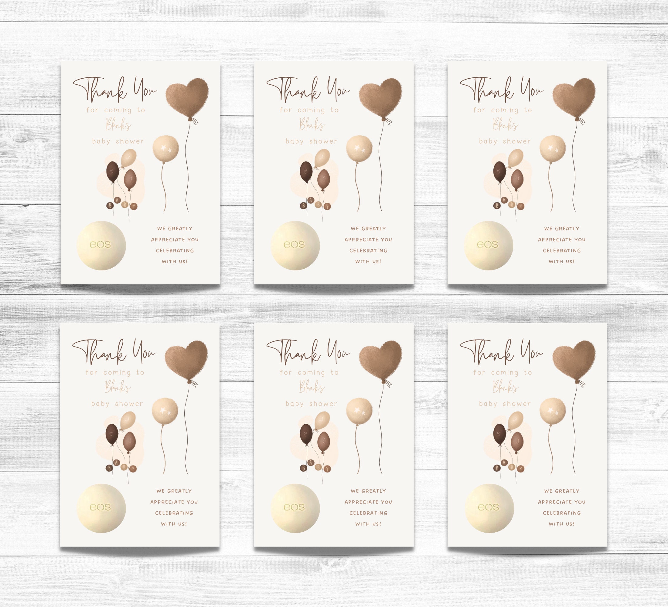 Eos Lip Balm Baby Shower Favor Eos Favor Eos Baby Shower Card Eos ...