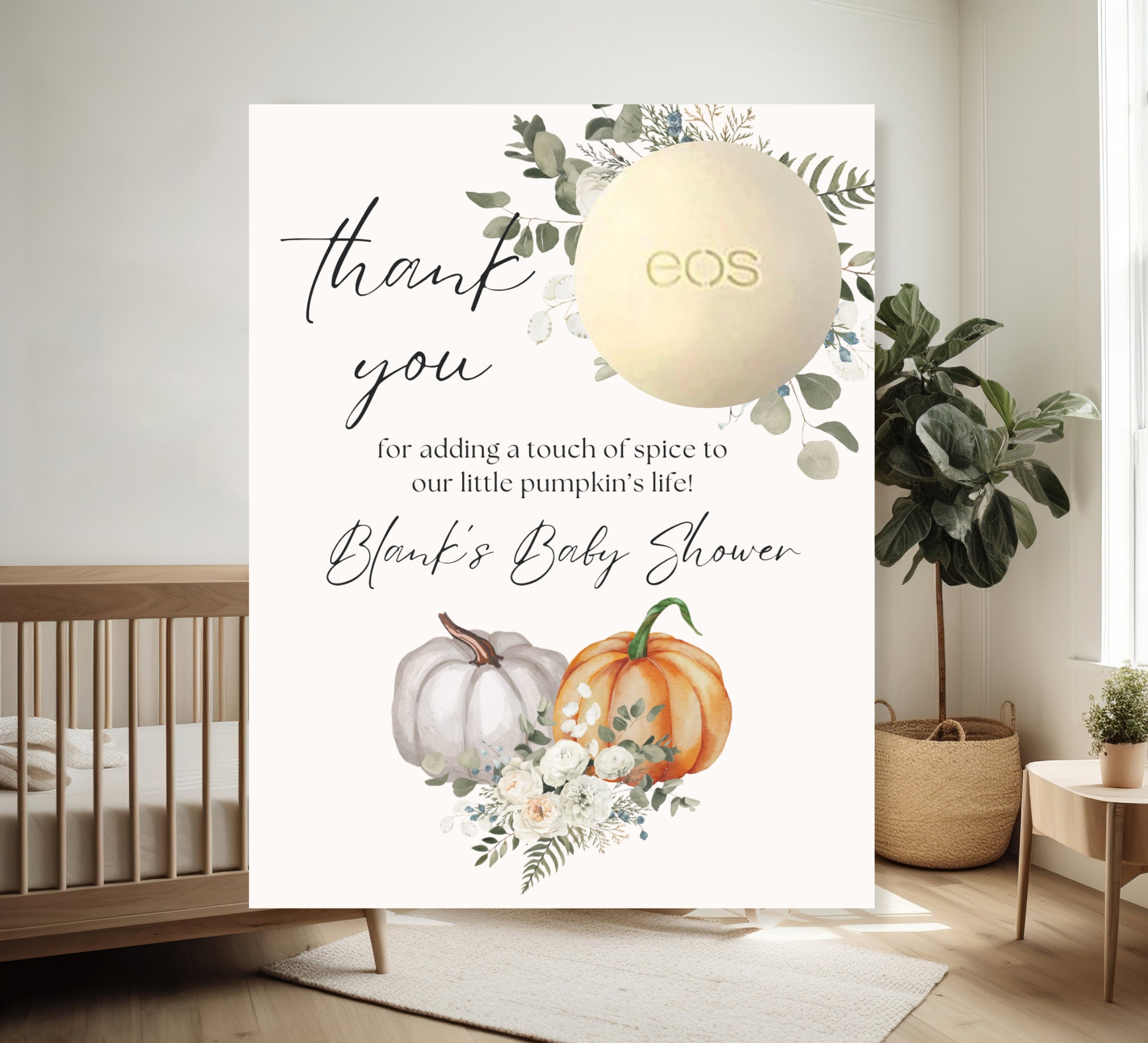 Eos Lip Balm Baby Shower Favor Eos Favor Eos Baby Shower Card - Etsy
