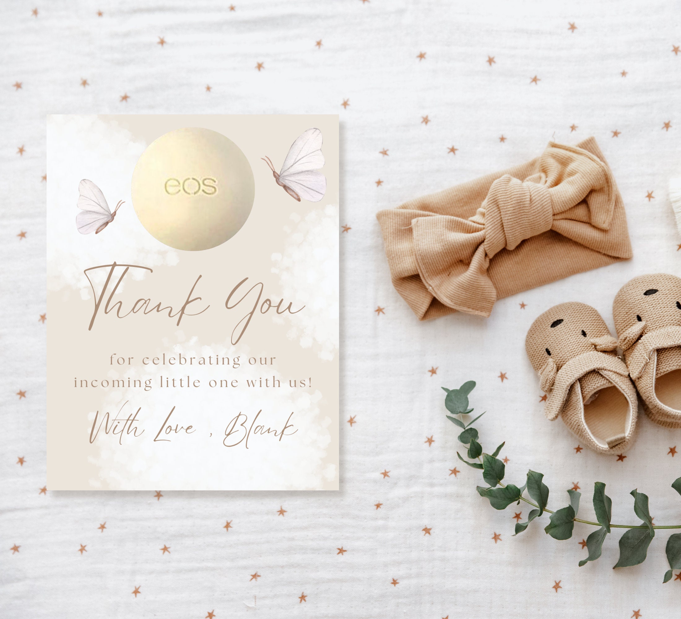 Eos Lip Balm Baby Shower Favor Eos Favor Eos Baby Shower Card - Etsy