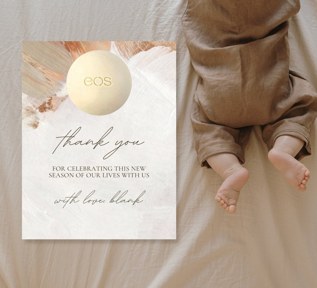 Eos Lip Balm Baby Shower Favor Eos Favor Eos Baby Shower Card Eos ...