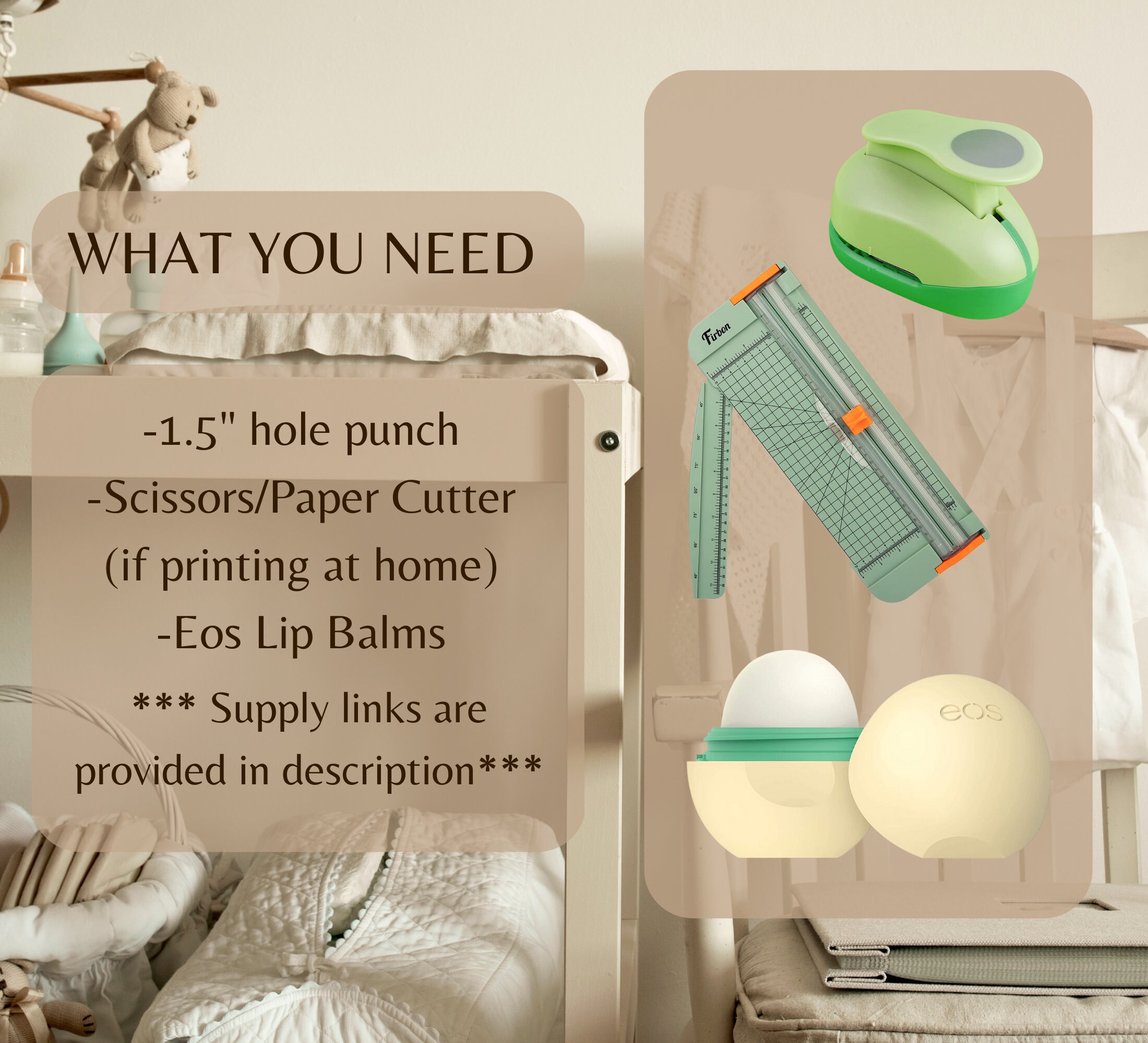 Eos Lip Balm Baby Shower Favor Eos Favor Eos Baby Shower Card Eos ...