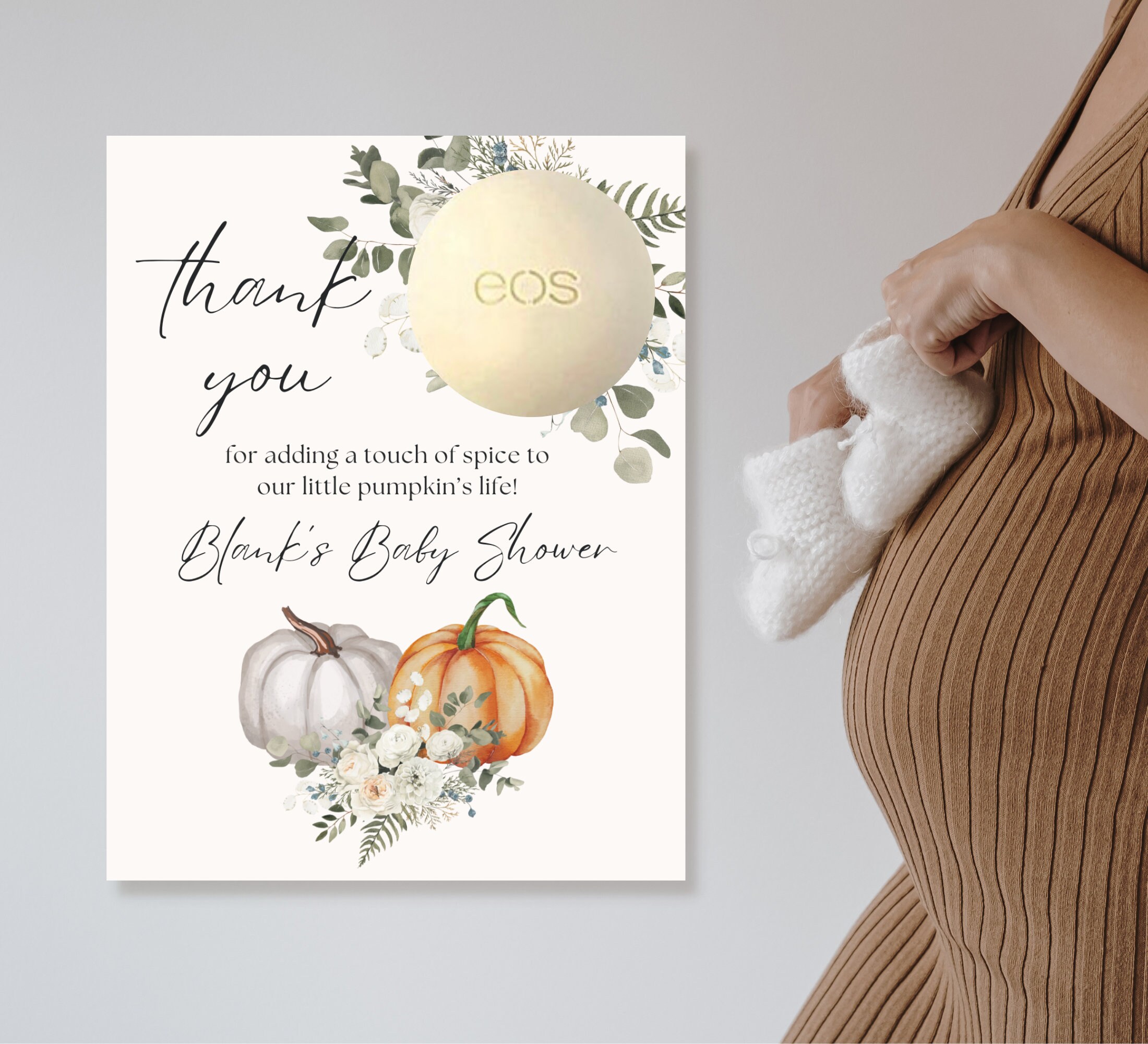 Eos Lip Balm Baby Shower Favor Eos Favor Eos Baby Shower Card - Etsy