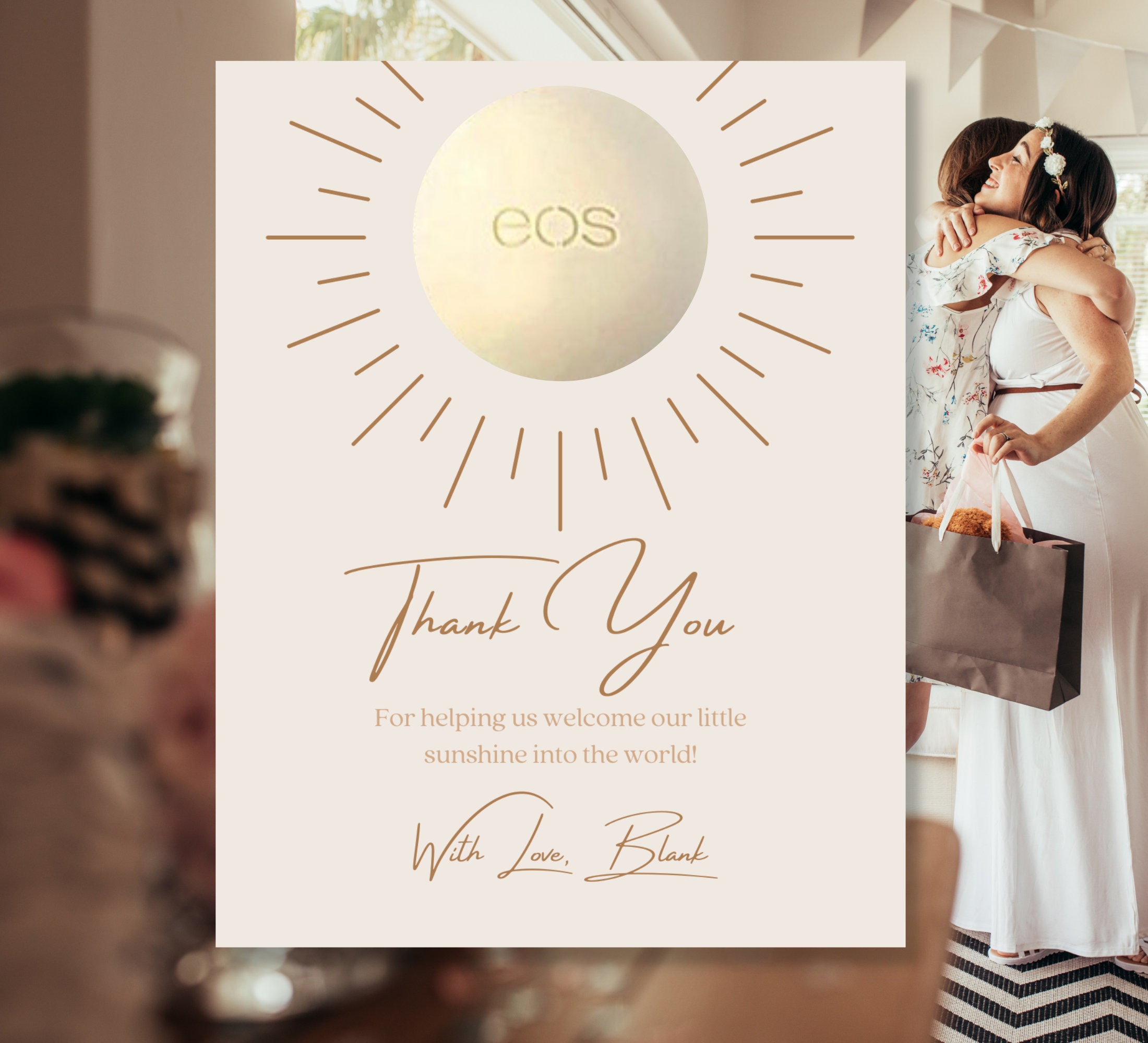 Eos Lip Balm Baby Shower Favor Eos Favor Eos Baby Shower Card Eos ...