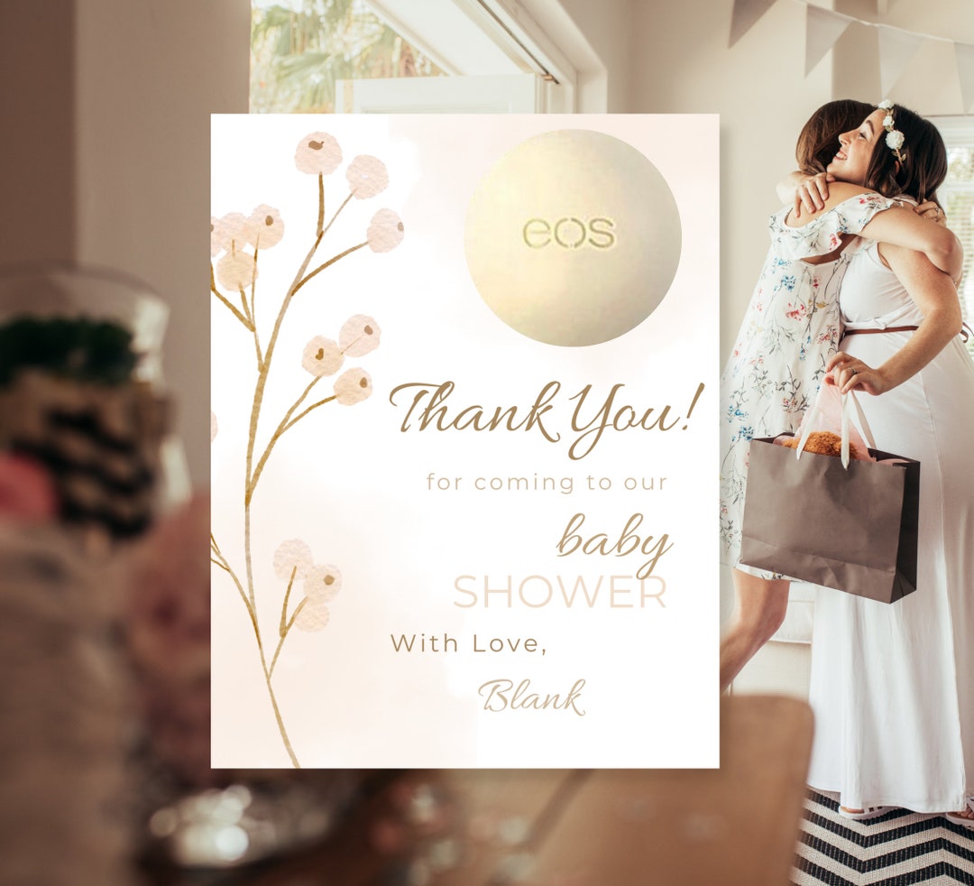 Eos Lip Balm Baby Shower Favor Eos Favor Eos Baby Shower Card Eos ...