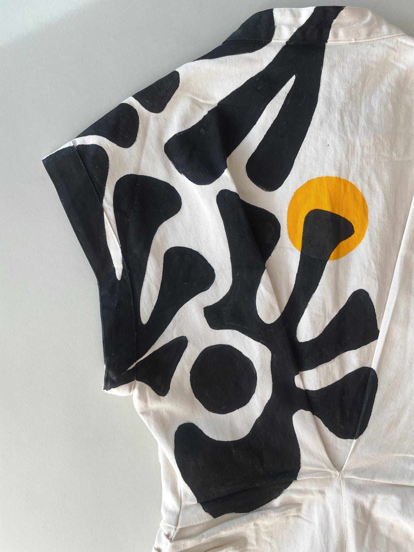 Hand Painted Short White Dress. Unique Garment. Size S. - Etsy