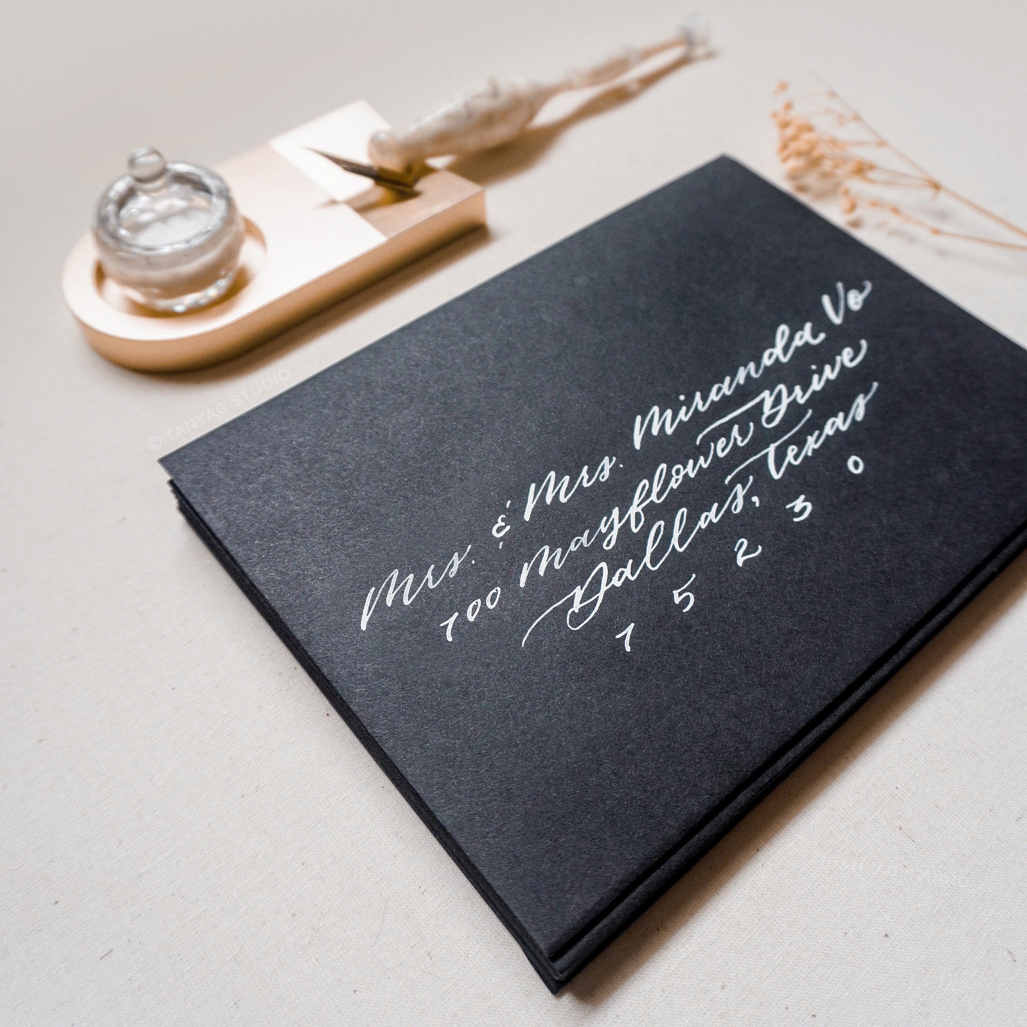 A7 Custom Calligraphy Envelope Addressing (FRONT Addressing Only ...