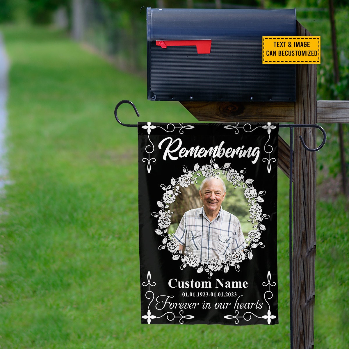 Custom Memorial Garden Flags With Photo Name Date, In Loving Memory ...